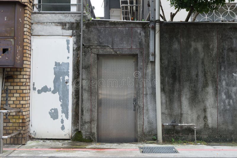 Sidewalk by street wall stock image. Image of design - 94393627