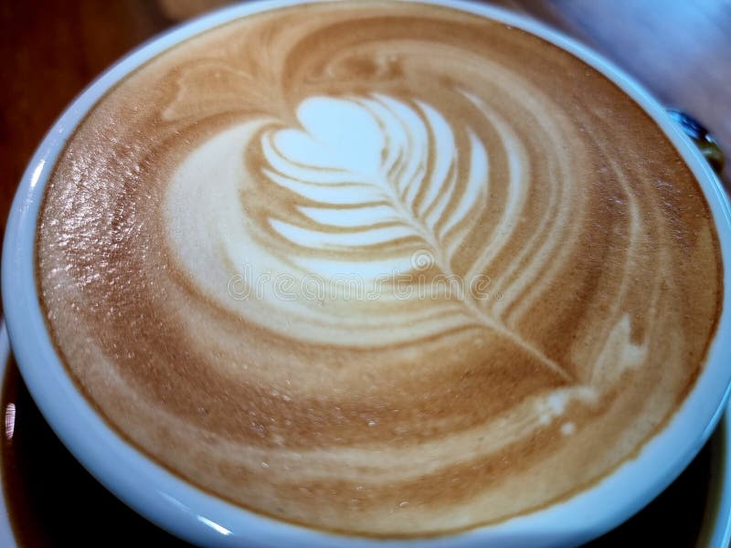 Close-up Hot Latte Art Coffee Stock Image - Image of espresso, concept ...