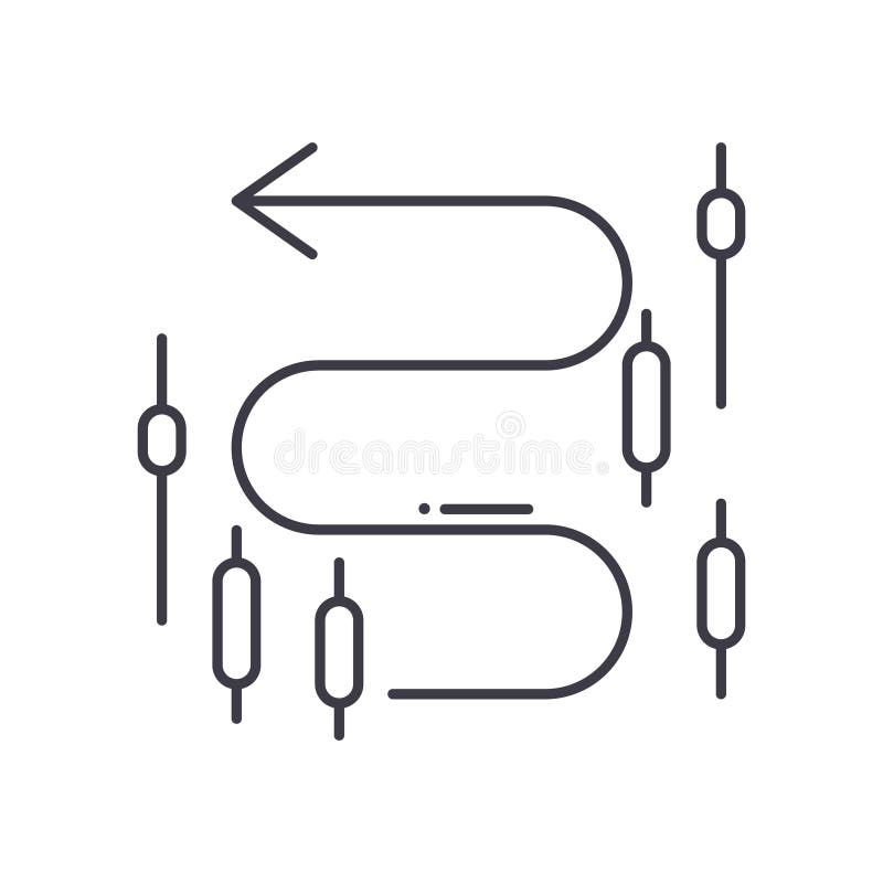 Sideways . Linear Signs . Arrow Design . Striped Direction. Vector ...