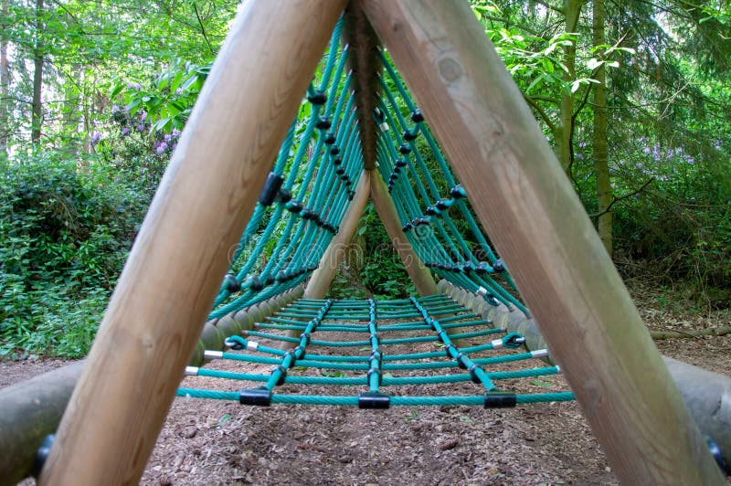 Sideways View, Triangular Aspect, of a Climbing Frame or Obstacle ...