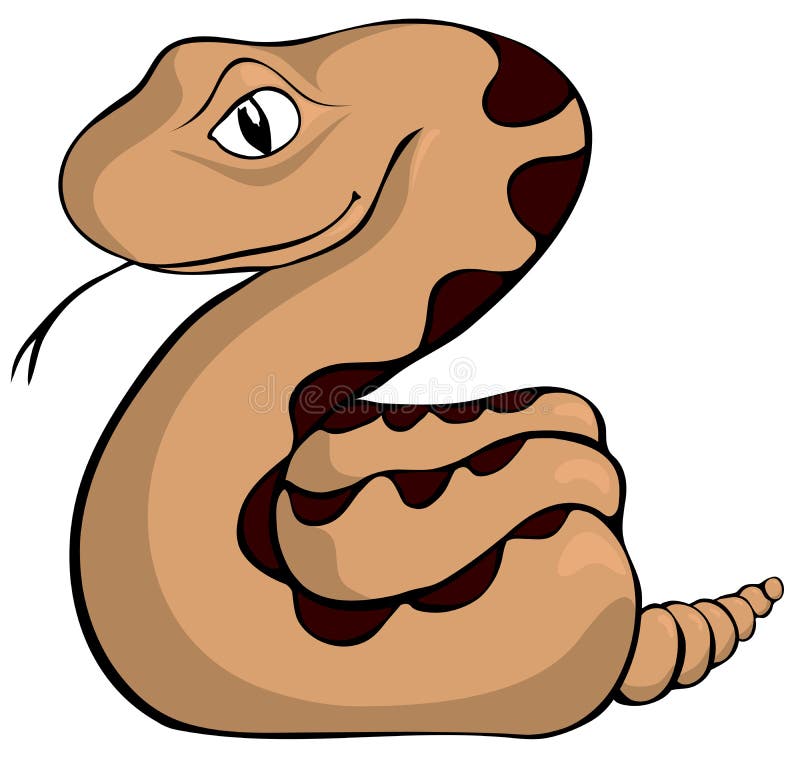 Sidewinder Rattler Cartoon stock vector. Illustration of snake - 29424490