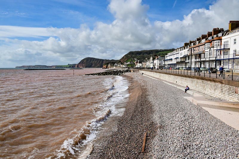 Sidmouth Beach and Seafront Editorial Stock Image - Image of beach ...