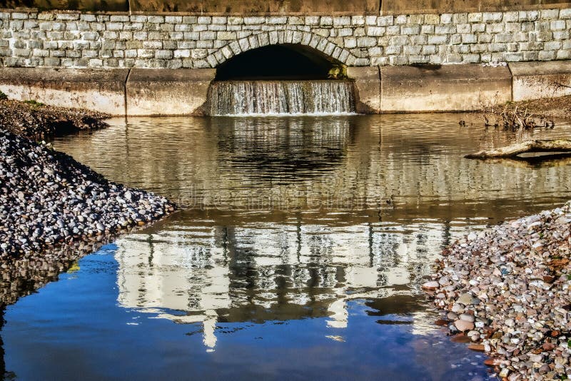 Sidmouth Reflections stock photo. Image of waterfall - 36848994