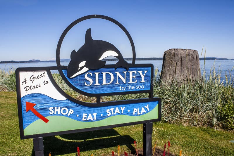 Sidney, BC, Canada, July 10th, 2022: Welcome To Sidney Sign Editorial ...