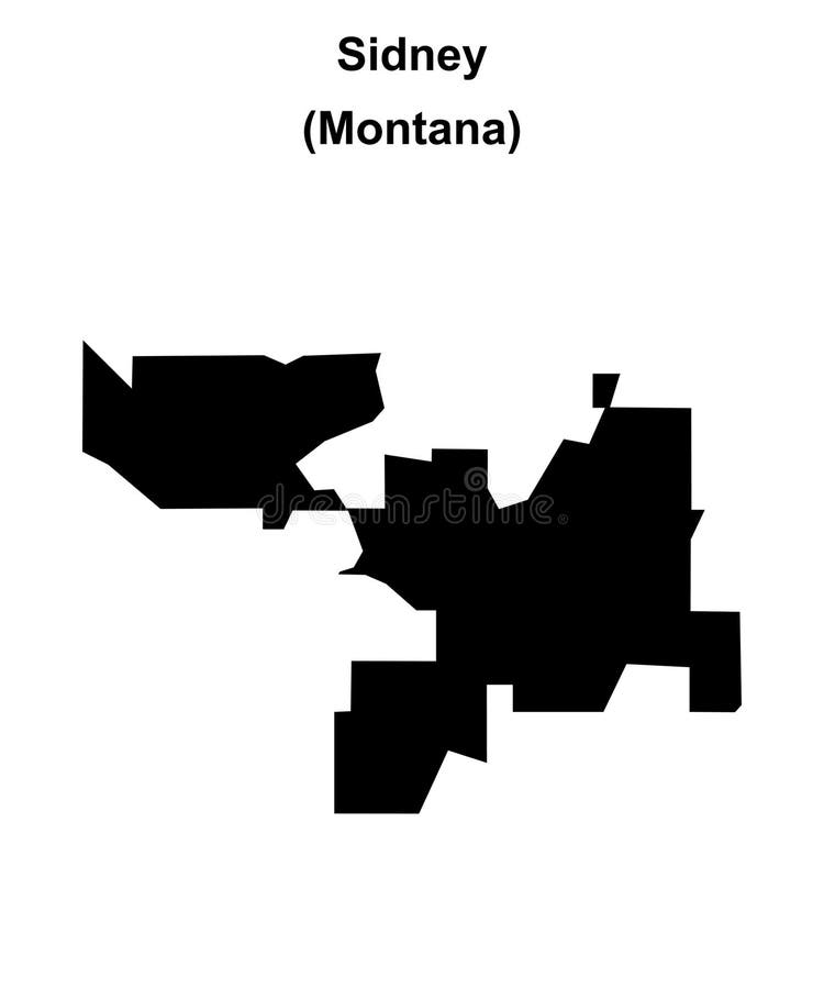 Sidney outline map stock vector. Illustration of outline - 387466367