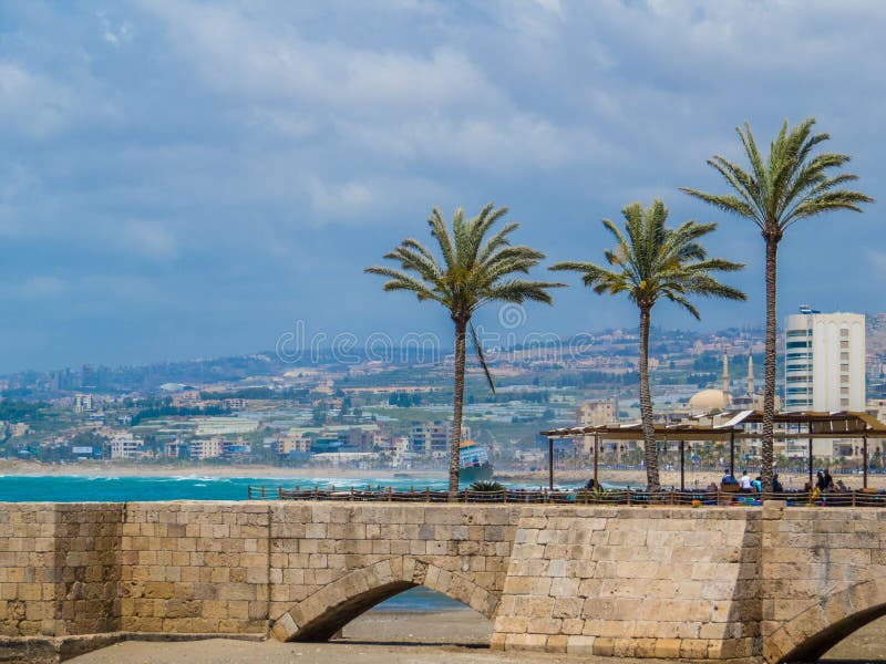 Sidon, Lebanon editorial photography. Image of castle - 159019052