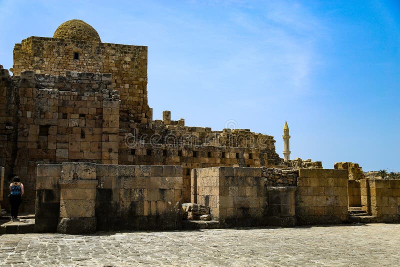 Sidon Sea Castle on a Sunny Day Stock Image - Image of sunny, travel ...