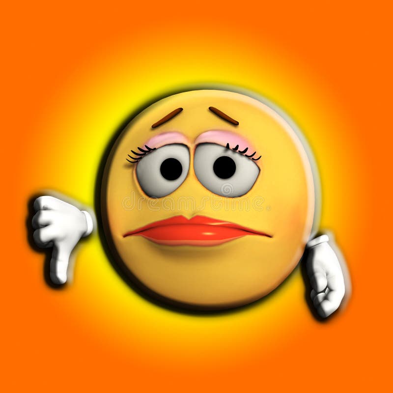 Smiley-Daumen unten stock abbildung. Illustration von hammer - 749772