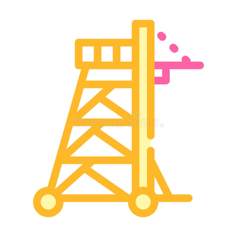Siege Tower Color Icon Vector Illustration Flat Stock Vector ...