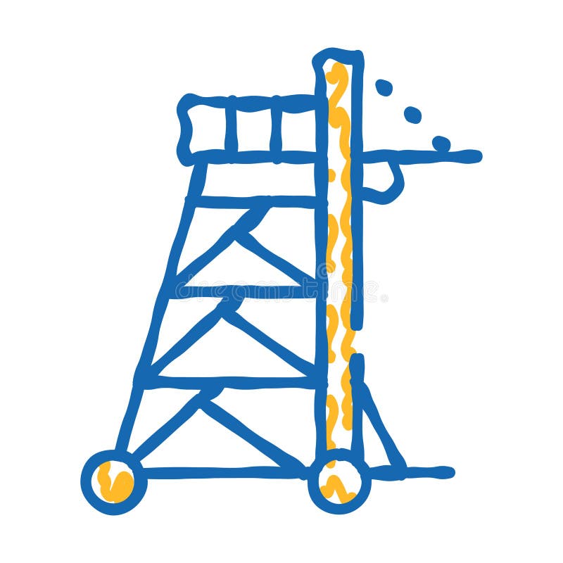 Siege Tower Icon Doodle Illustration Stock Vector - Illustration of ...
