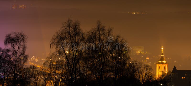 Siegen City Germany at Night Stock Image - Image of town, north: 83513503