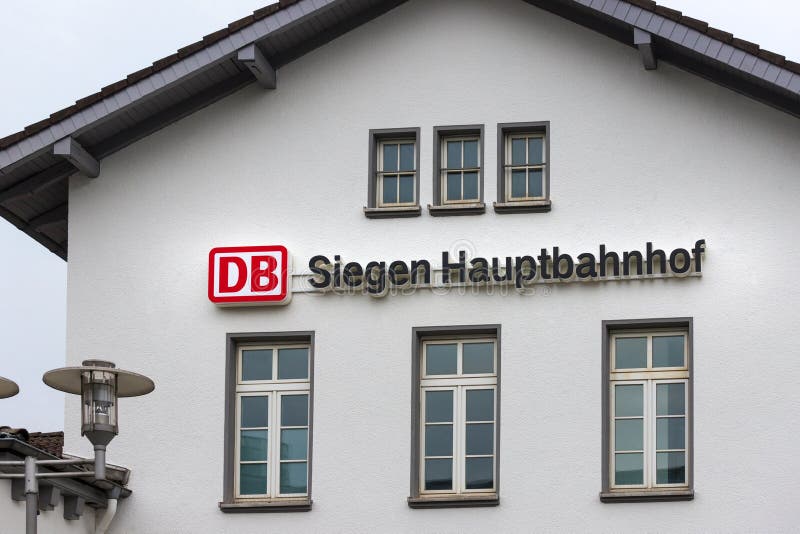 Siegen Germany Main Train Station Sign Editorial Photo - Image of sign ...