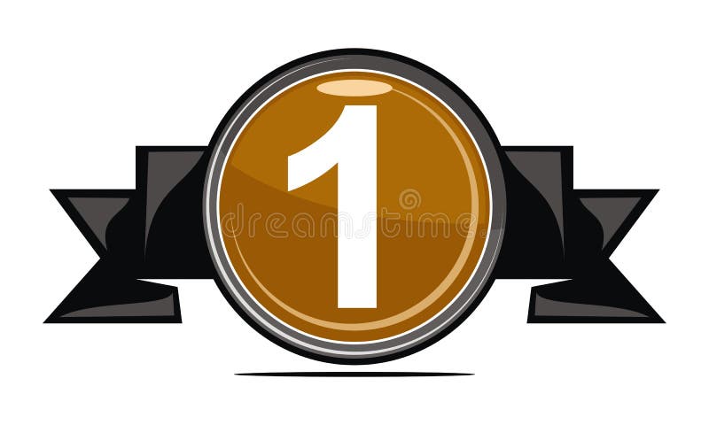 Sieger Erster Logo Design Template Vektor Abbildung - Illustration von ...