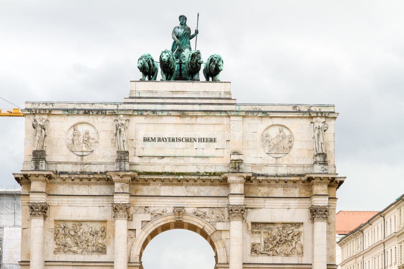 Siegestor in Munich stock photo. Image of triumphal, munchen - 30284034
