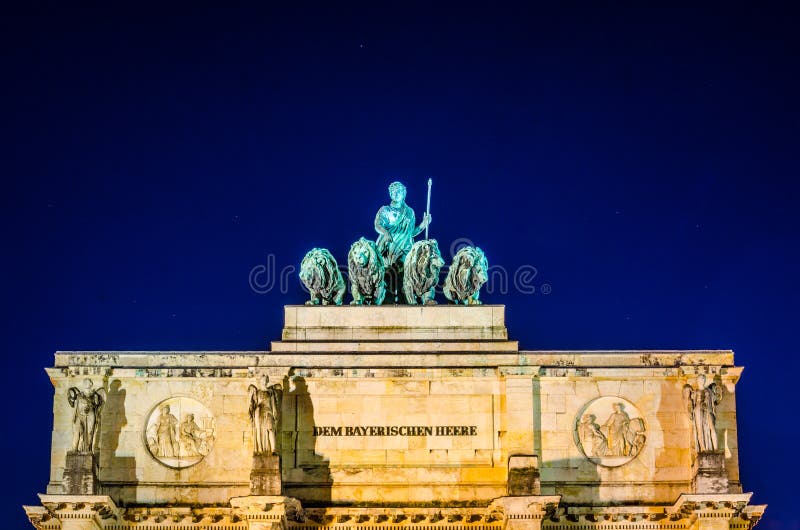 The Siegestor Victory Arch in Munich...IMAGE Stock Image - Image of ...