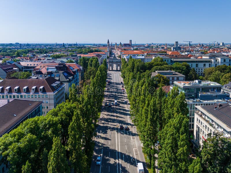The Siegestor or Victory Gate in Munich Stock Photo - Image of monument ...