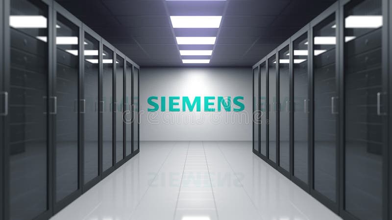 Siemens Logo Made of Flashing Hexadecimal Symbols on Computer Screen ...