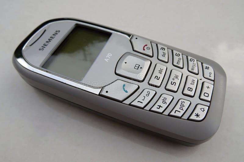 Siemens A70 Mobile Phone Showing Keypad and Screen Editorial Image ...