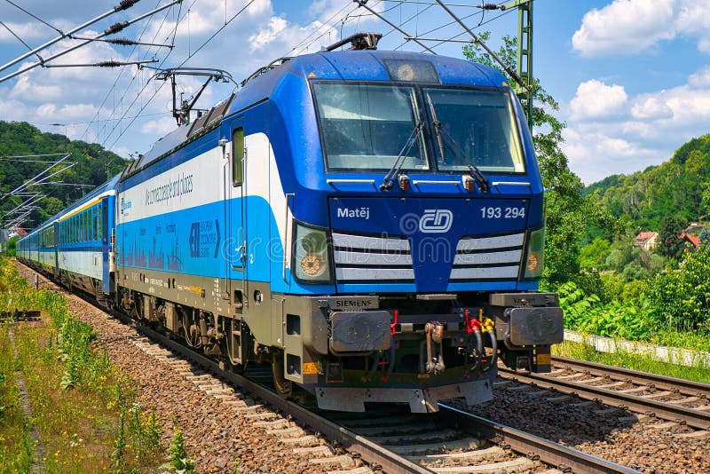 Siemens VECTRON on the Railway on a Sunny Day Editorial Photography ...