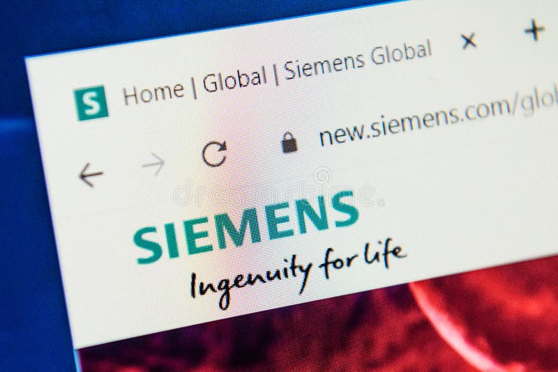Siemens Web Site. Selective Focus. Editorial Photography - Image of ...