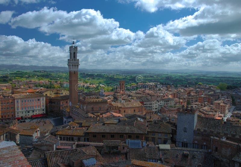 Siena, aerial view stock image. Image of tradition, wonderful - 162000875