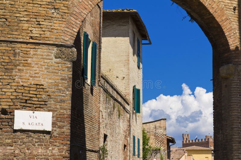 Siena stock image. Image of arch, tower, siena, travel - 49453103