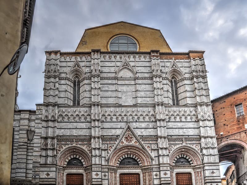 Siena Cathedral Rear Facade Stock Image - Image of history, church ...