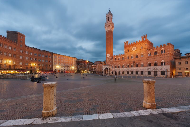 Main square of Siena Italy stock image. Image of summer - 6411483