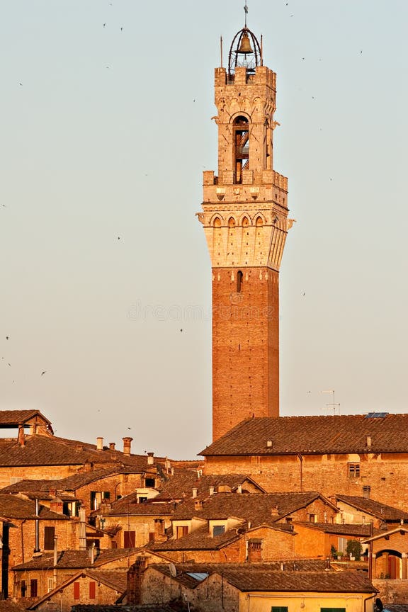 Siena Tower stock image. Image of mediterranean, orange - 8400419