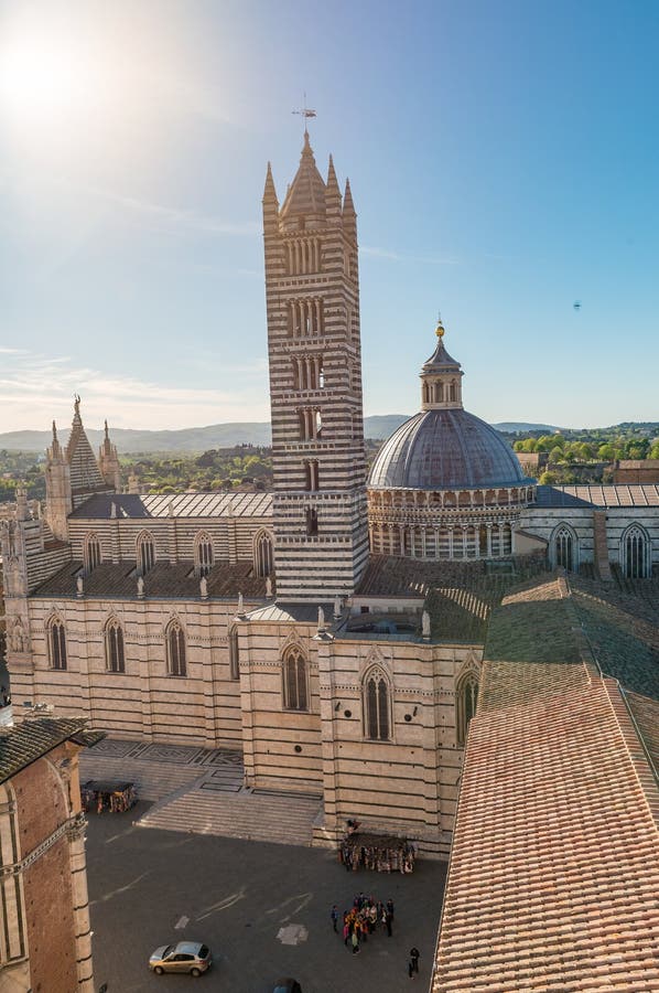 Siena, Tuscan Town, Italy. Medieval Architecture Stock Image - Image of ...