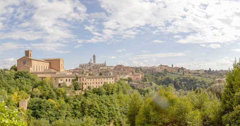 Sienna panorama stock photo. Image of tower, siennatuscanyitaly - 92543870