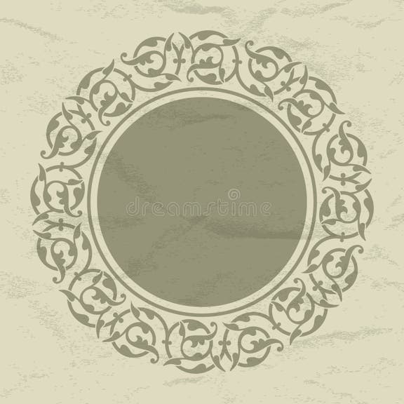 Sier rond kader vector illustratie. Illustration of element - 31055419