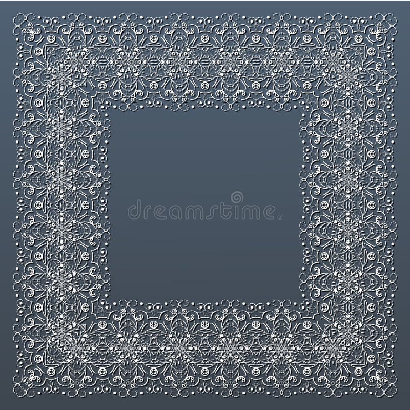 Sier Wit Kader, Bloem Vector Vector Illustratie - Illustration of kleur ...