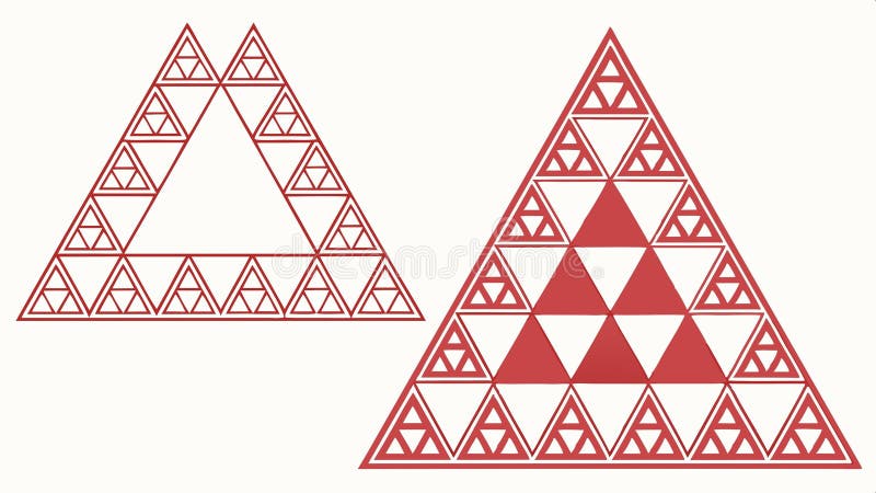 Sierpinski Triangle Fractal, Geometric Pattern for Math and Abstract Design Vector Design ...