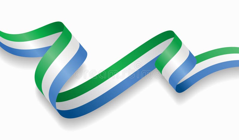 Sierra Leone Flag Wavy Abstract Background. Vector Illustration. Stock ...