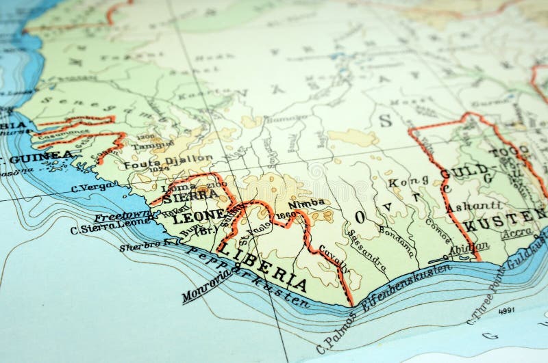 Sierra Leone and Liberia stock image. Image of monrovia - 4954487