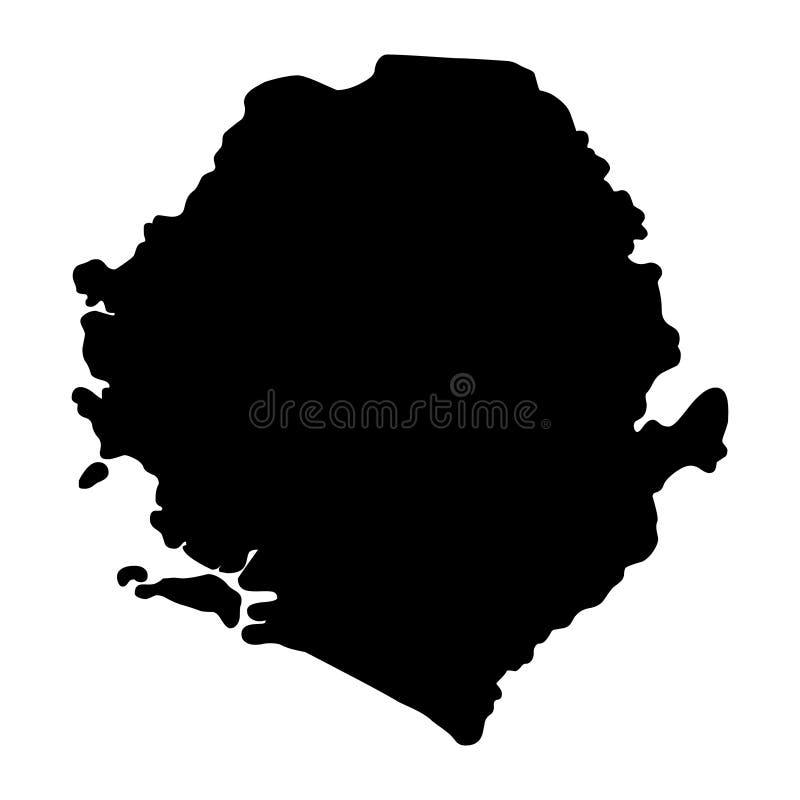 Sierra Leone Map Outline Vector Illustration Stock Vector ... Sierra Leone Map Outline Vector Illustration Stock Vector ...