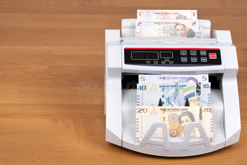 Sierra Leonean Money in the Counting Machine Stock Photo - Image of ...