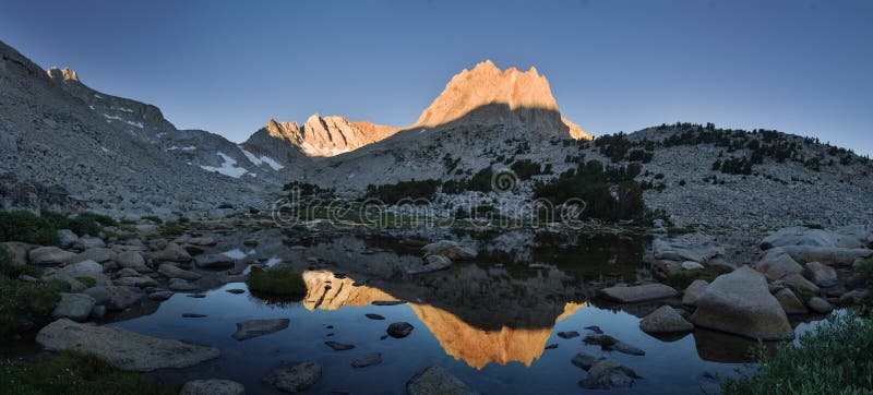 Morning Reflection in the Still Water Stock Photo - Image of blue ...