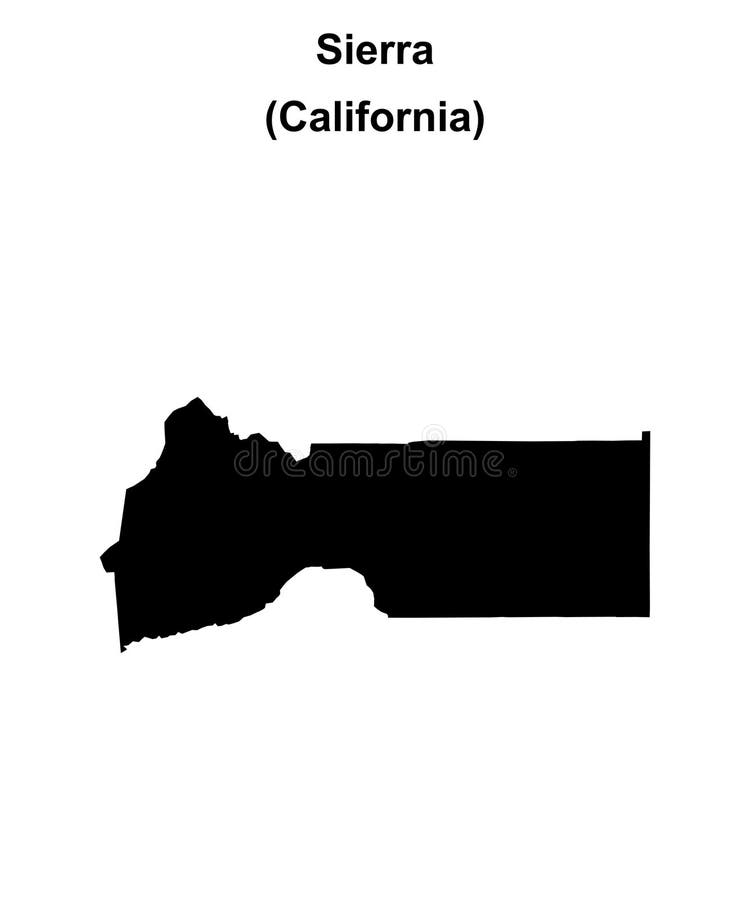 Sierra outline map stock vector. Illustration of design - 357885467