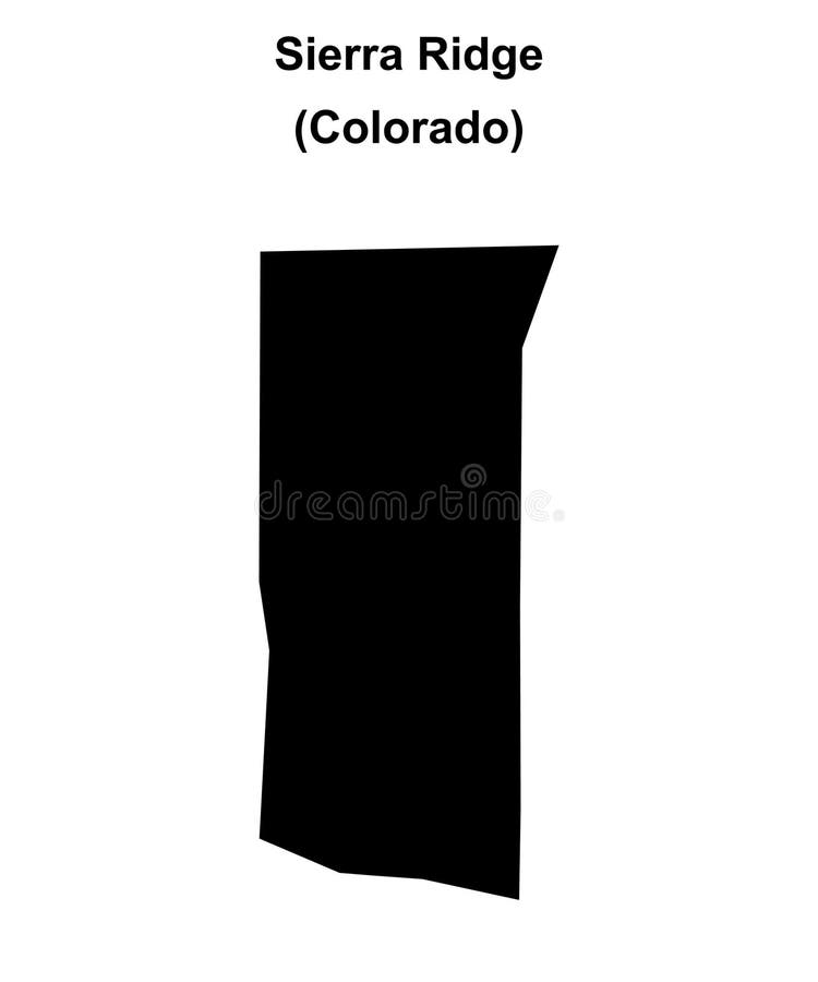 Sierra Ridge outline map stock illustration. Illustration of ...