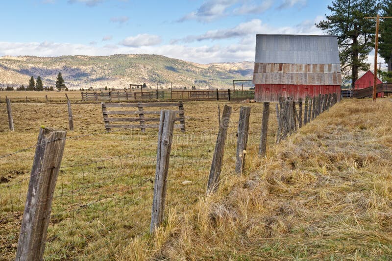 Sierra Valley, California Ranch Stock Photo - Image of buildings ...