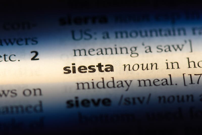 Siesta imagen de archivo. Imagen de palabra, impreso - 126619287