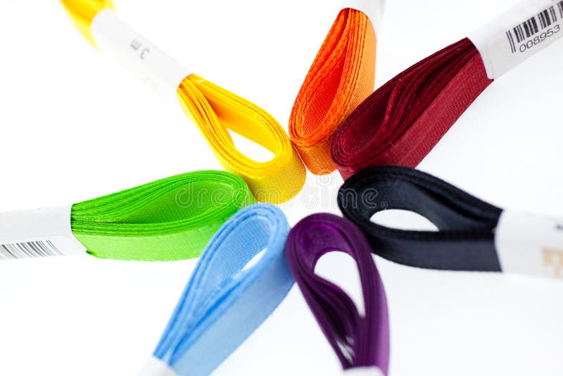 Siete cintas coloreadas imagen de archivo. Imagen de onda - 13397171