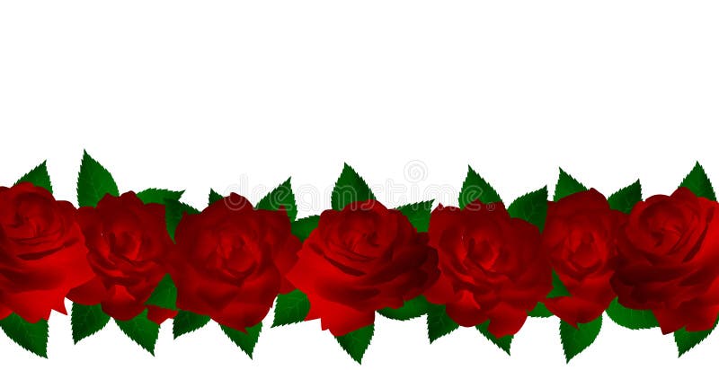 Siete rosas rojas ilustración del vector. Ilustración de modelo - 135820321