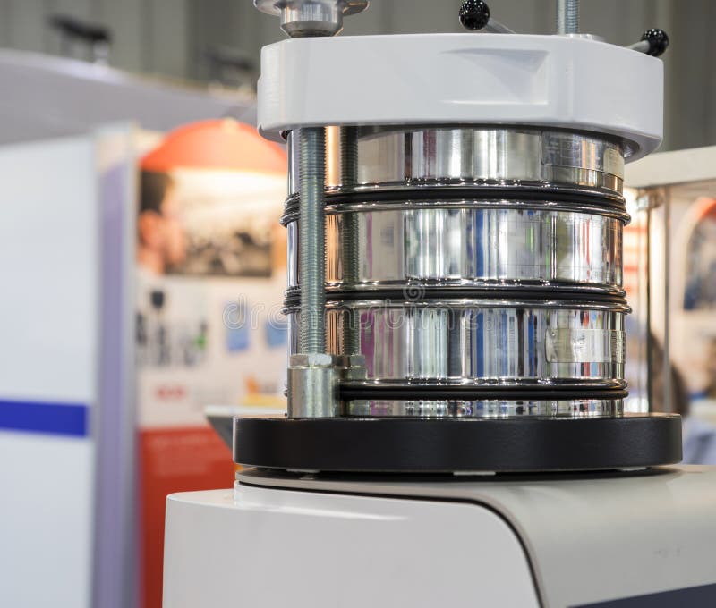 Sieve Analysis for Laboratory Stock Image - Image of material, gravel ...