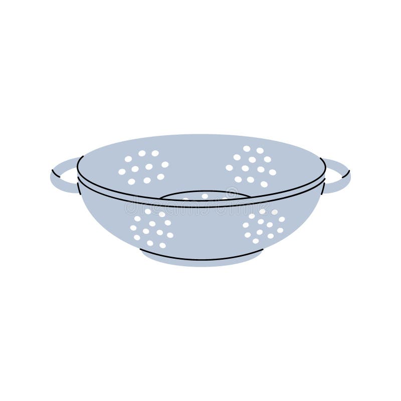 Sieve, Colander One Line Continuous Drawing. Kitchen Tools Continuous ...