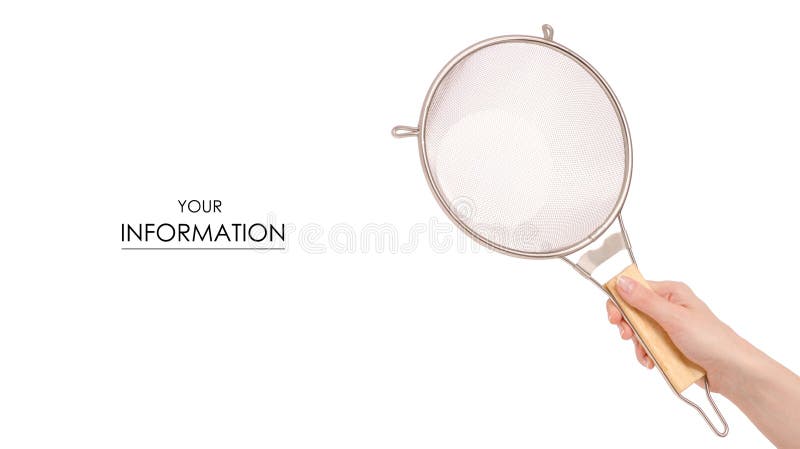 Sieve in Hand Kitchen Cooking Pattern Stock Image - Image of metallic ...
