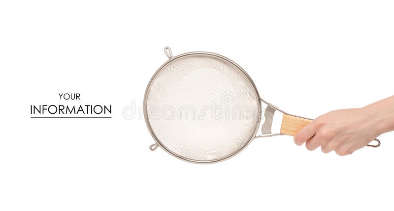 Sieve in Hand Kitchen Cooking Pattern Stock Image - Image of modern ...