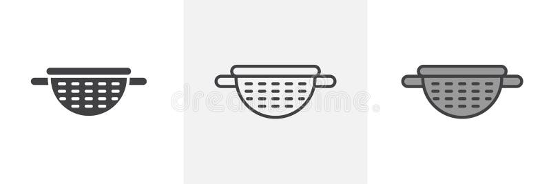 Sieve icon vector stock illustration. Illustration of drainer - 348469531